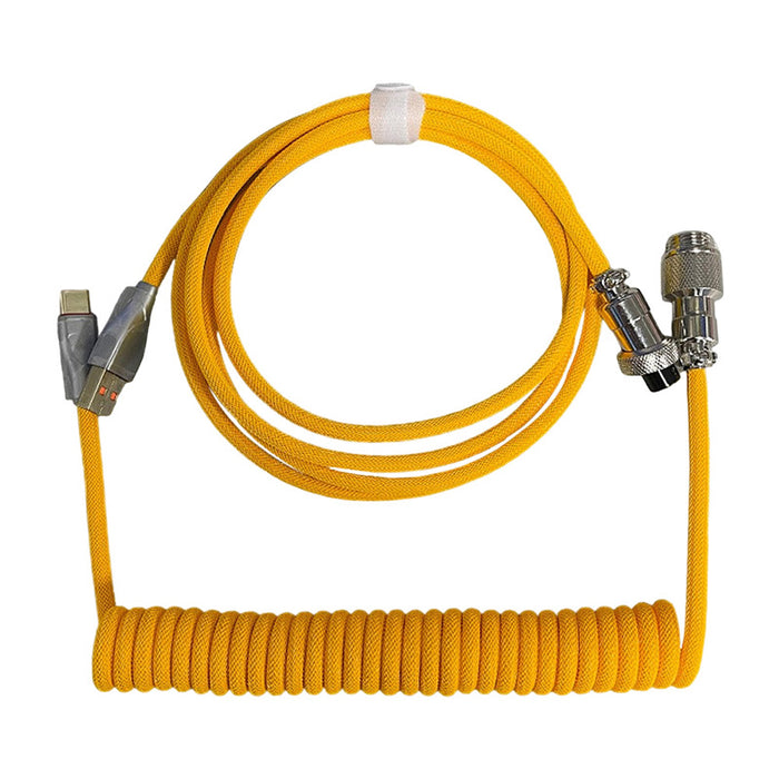ACGAM Custom Coiled Aviator Cable USB-C Yellow - WhatGeek