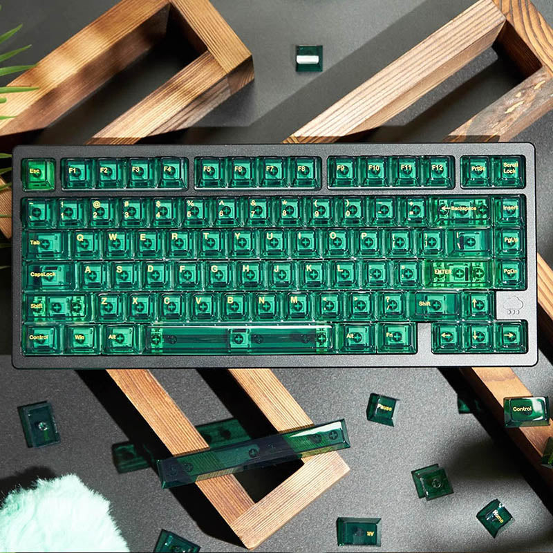 ACGAM Jade Cherry Profile Transparent Keycaps Set - WhatGeek