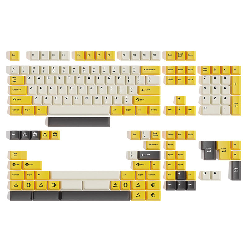 ACGAM Yellow Summer Keycap Set Cherry Profile 164 Keys - WhatGeek