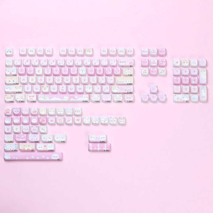 ACGAM x Maorbeng Meow Squad MAO Profile Keycap Set 141 Keys - WhatGeek