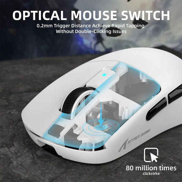 ATTACK SHARK R6 LIGHTSPEED Wireless Gaming Mouse - WhatGeek