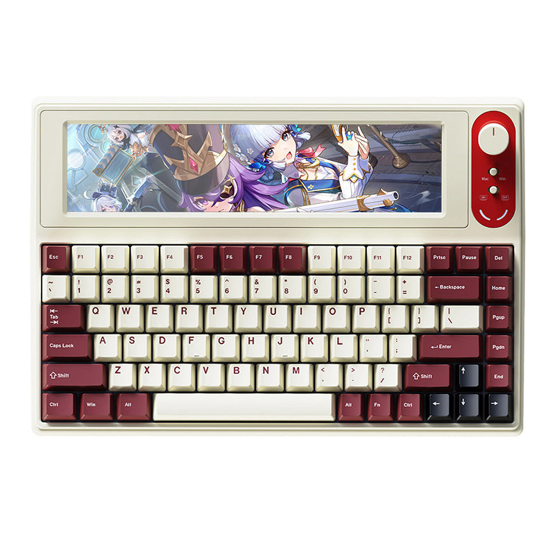 Ajazz AKP846 10.1″ Large Smart Display QMK Wired Mechanical Keyboard ...