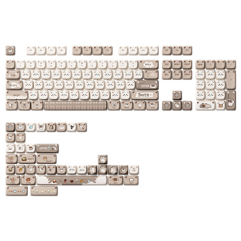 Akko Siamese Cat Keycap Set MAO Profile 142 keys - WhatGeek