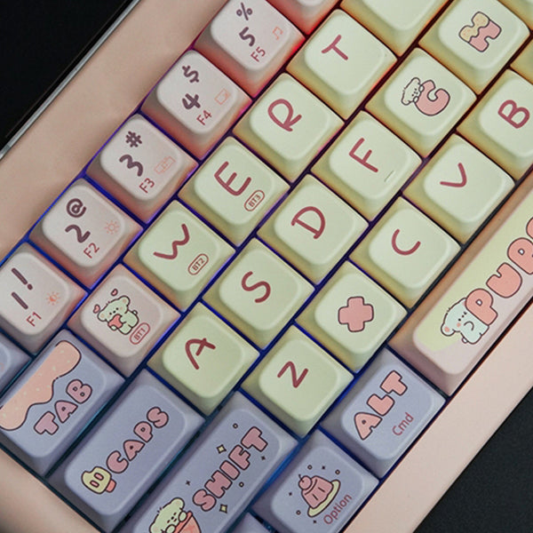 FOPATO D68 Playful & Cute Wireless Mechanical Keyboard - WhatGeek