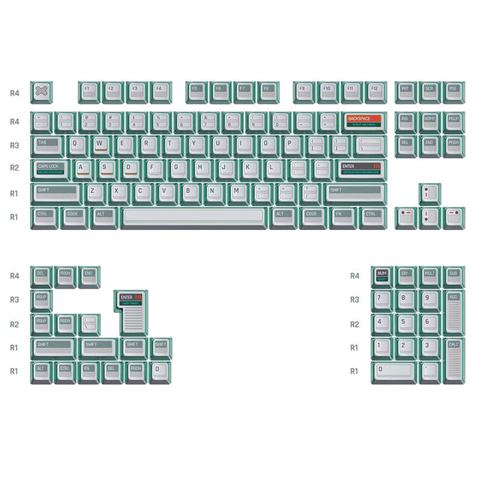 Keytok CTRL Series Cyberpunk Style OEM Profile PBT Keycap Set - WhatGeek