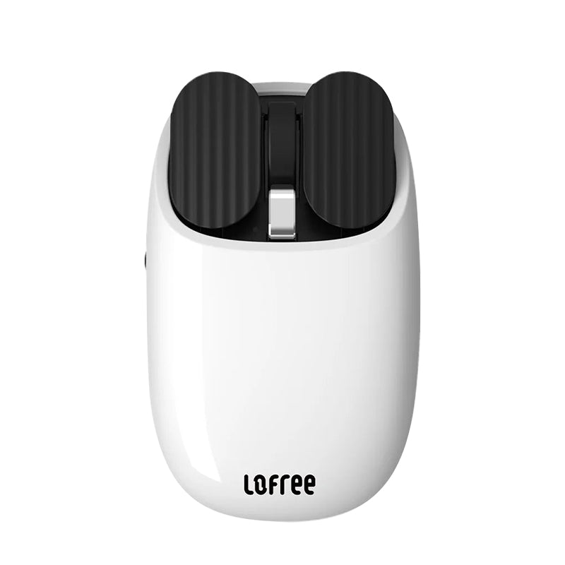 LOFREE Wavy Chips White Dual-Mode Wireless Mouse - WhatGeek