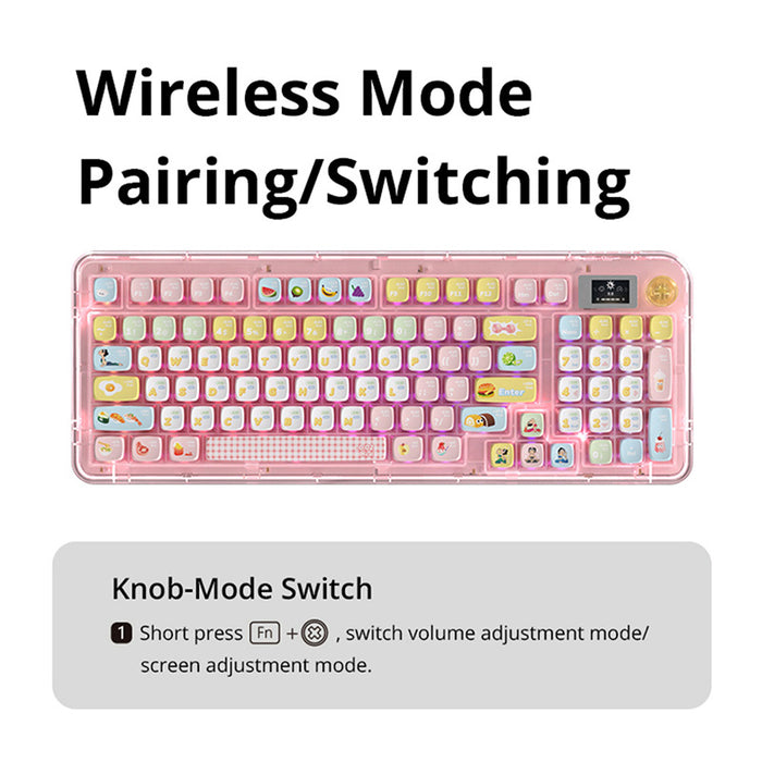PIIFOX ER95 Triple-Mode Wireless Mechanical Keyboard With LCD Screen ...