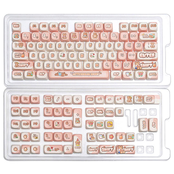 PIIFOX Little Bear Profile MOA Keycap Set 130 Keys - WhatGeek