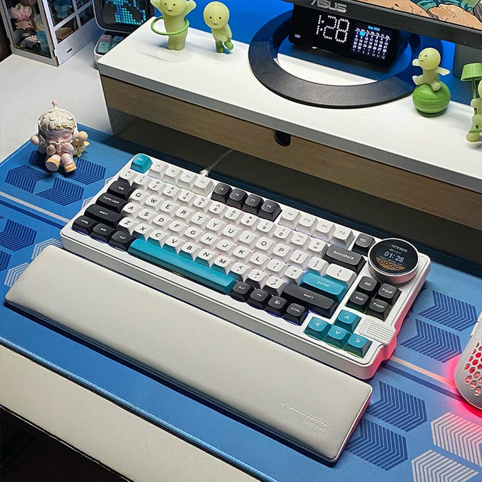 VTER K75 Mechanical Keyboard with Multifunctional Knob Display - WhatGeek