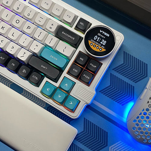 VTER K75 Mechanical Keyboard with Multifunctional Knob Display - WhatGeek