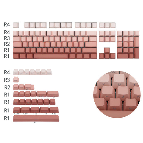 ACGAM Gradient Side Engraved OEM Profile Keycap Set 134 Keys - WhatGeek