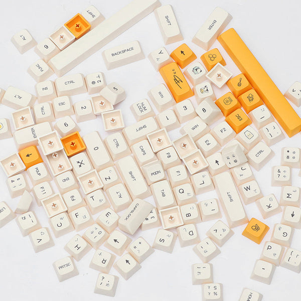 ACGAM Honey and Milk Japanese Layout XDA Profile Keycap Set 140 Keys ...