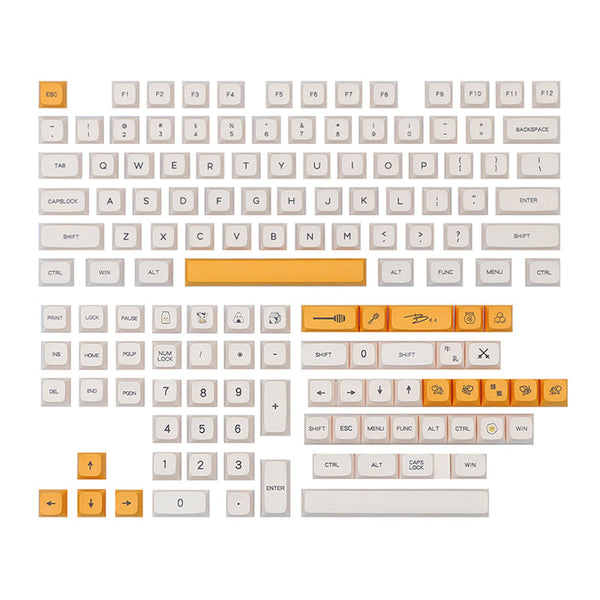 ACGAM Honey and Milk XDA Profile Keycap Set 140 Keys - WhatGeek