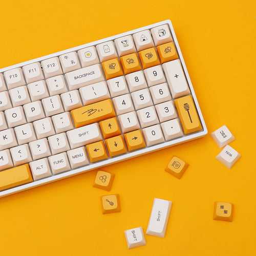 ACGAM Honey and Milk XDA Profile Keycap Set 140 Keys - WhatGeek