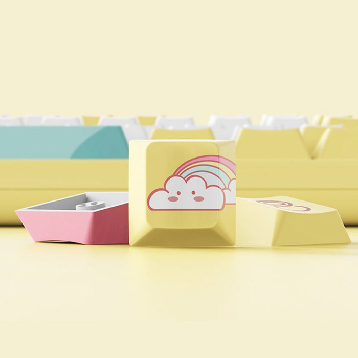 ACGAM Macaron Cherry Profile PBT Keycap Set 132 Keys - WhatGeek