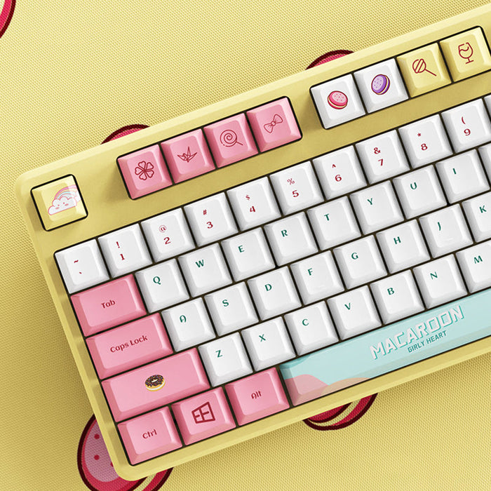 ACGAM Macaron Cherry Profile PBT Keycap Set 132 Keys - WhatGeek