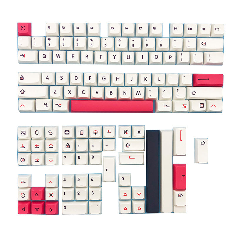 ACGAM Pink Indigo XDA Profile PBT Keycap Set 126 Keys - WhatGeek