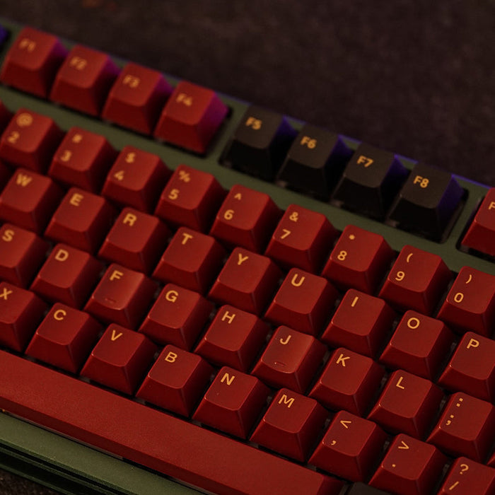 ACGAM Red Samurai Theme PBT Cherry Profile Keycap Set 159 Keys - WhatGeek