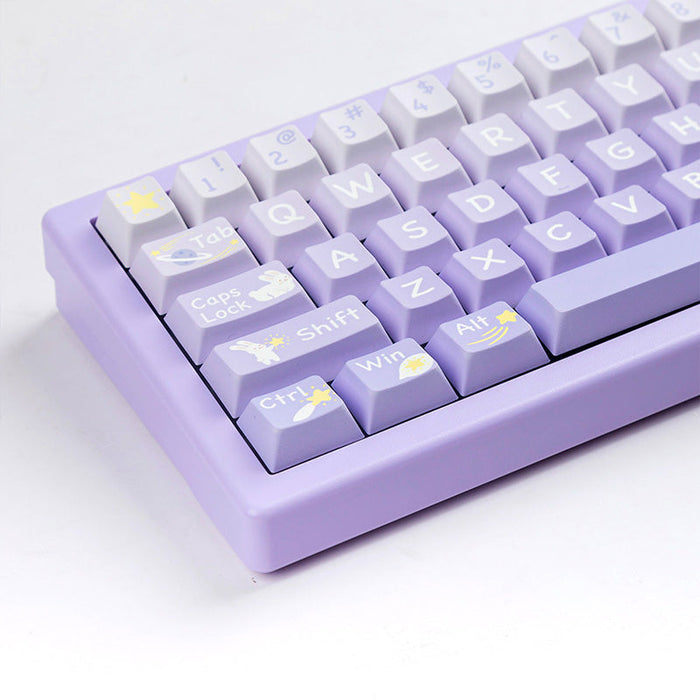 Rabbit Stars Purple Keycap Set Cherry Profile 138 Keys - WhatGeek