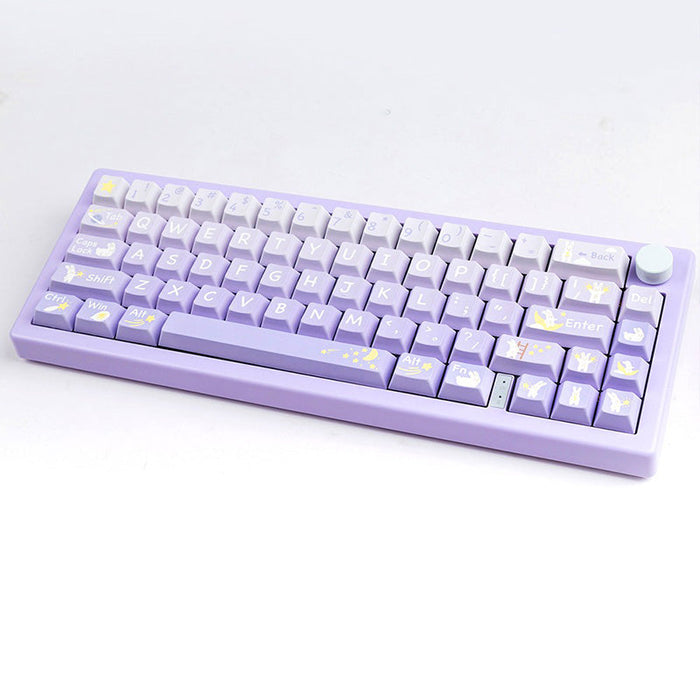 Rabbit Stars Purple Keycap Set Cherry Profile 138 Keys - WhatGeek