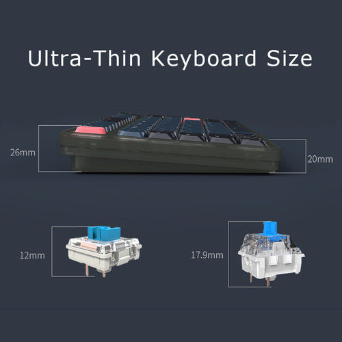 Ajazz AK832 Pro Low Profile Mechanical Keyboard - WhatGeek