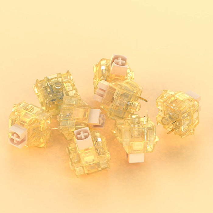 Ajazz AS Switches Sunrise Yellow Linear Switches - WhatGeek