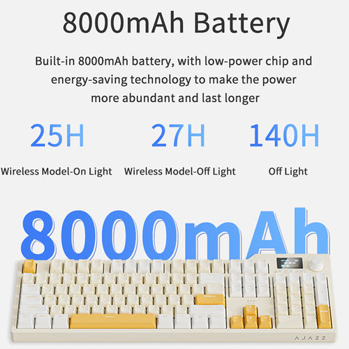 Ajazz AK35I V2 Wireless Mechanical Keyboard With TFT Screen - WhatGeek