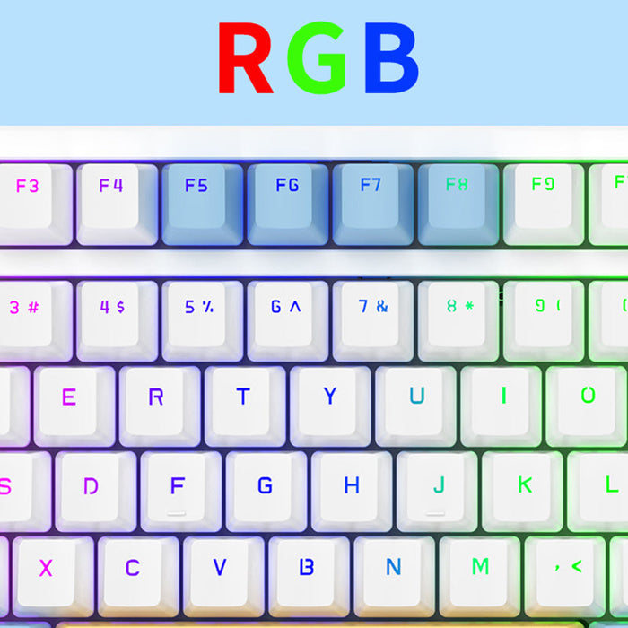 Ajazz AK992 Summer Blue Wireless Mechanical Keyboard - WhatGeek