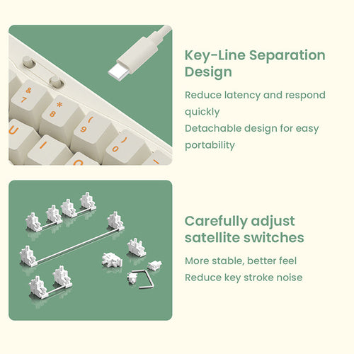 Ajazz AKS068 Pro Alice Wireless Mechanical Keyboard - WhatGeek