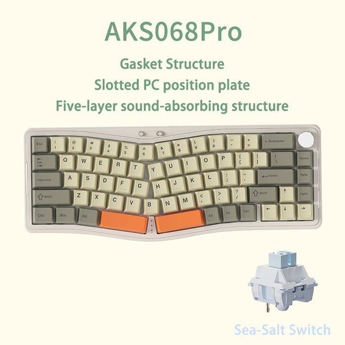 Ajazz AKS068 Pro Alice Wireless Mechanical Keyboard - WhatGeek