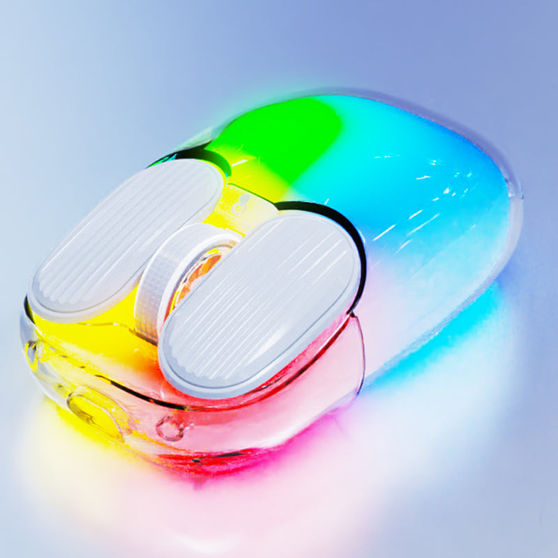 Ajazz I069 Transparent RGB Wireless Mouse - WhatGeek