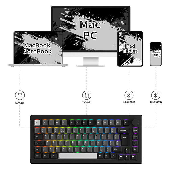 Akko 5075B Plus ISO Layout Wireless Mechanical Keyboard - WhatGeek
