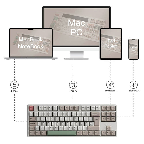Akko 9009 5087B Plus ISO Wireless Mechanical Keyboard - WhatGeek