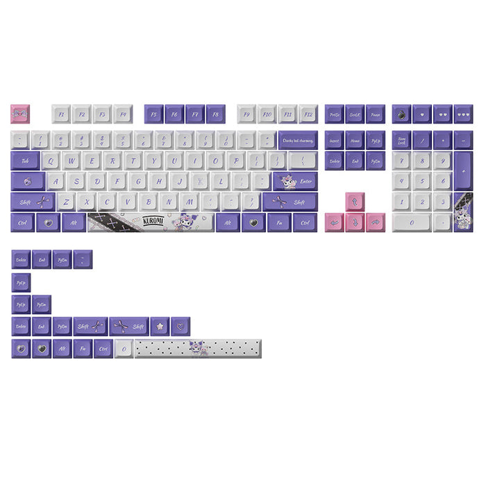 Akko Kuromi Keycap Set JDA Profile 129 Keys - WhatGeek UK