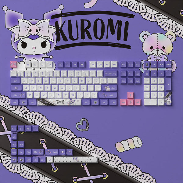 Akko Kuromi Keycap Set JDA Profile 129 Keys - WhatGeek UK
