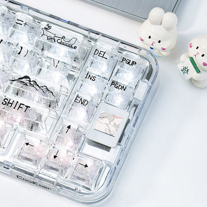 CoolKiller CK68 Polar Bear Transparent Wireless Mechanical Keyboard ...