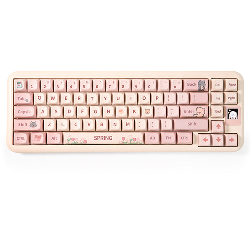 Coolkiller Spring Cute Wireless Mechanical Keyboard - WhatGeek