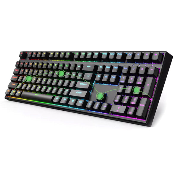 DAGK 5108 Full Size RGB Hot Swap Wired Mechanical Keyboard - WhatGeek