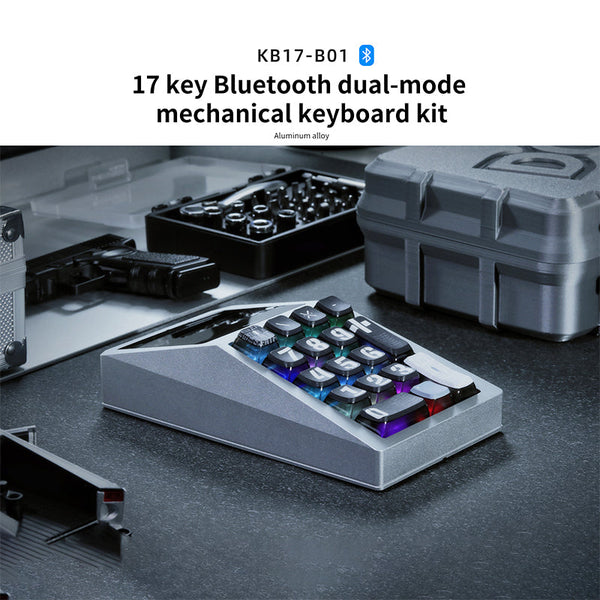 DOIO KB17-B01 QMK/VIA Macro Keyboard Dual-mode Mechanical Keyboard Kit - WhatGeek
