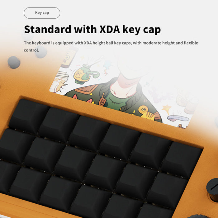 DOIO KB18-01 Dual Screen Macro Keyboard Hot-swappable Macro Pad - WhatGeek