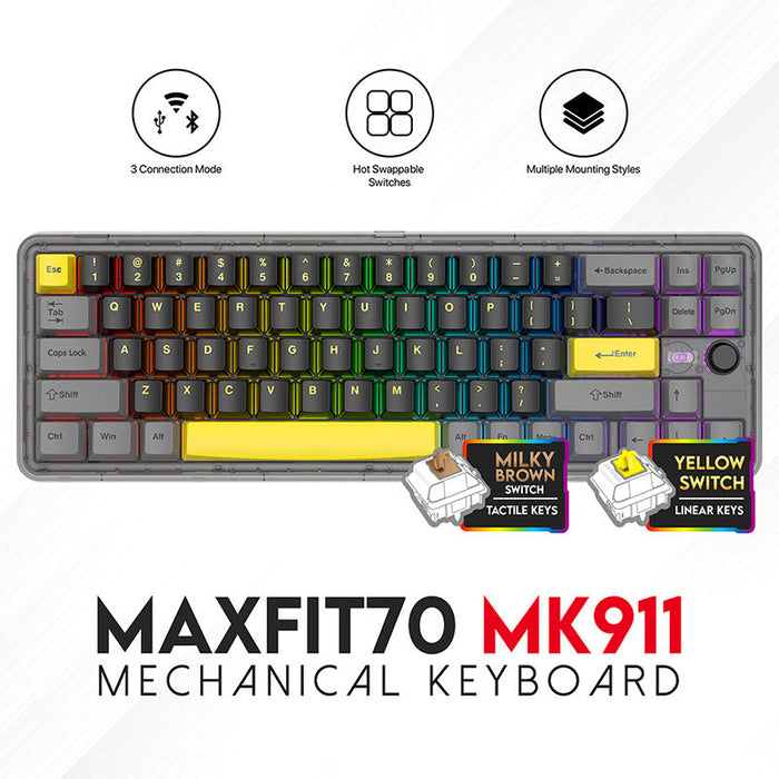 FANTECH MAXFIT70 MK911 Wireless Mechanical Keyboard - WhatGeek