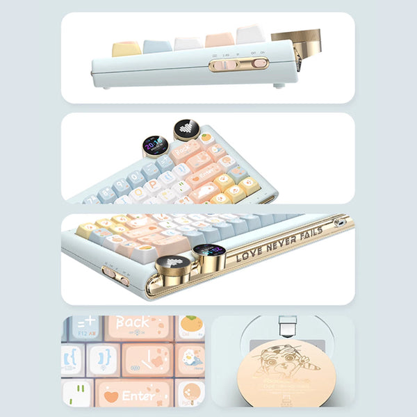 FOPATO D68 Playful & Cute Wireless Mechanical Keyboard - WhatGeek