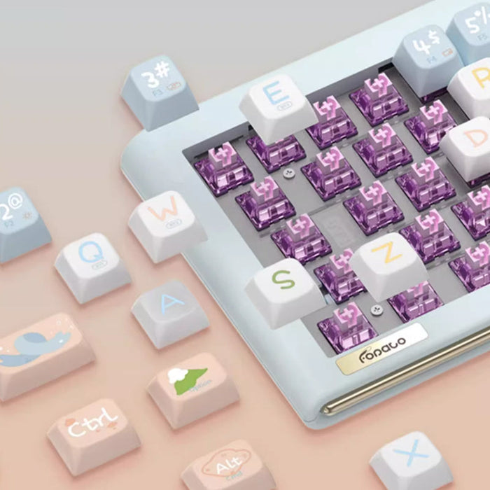 FOPATO D68 Playful & Cute Wireless Mechanical Keyboard - WhatGeek