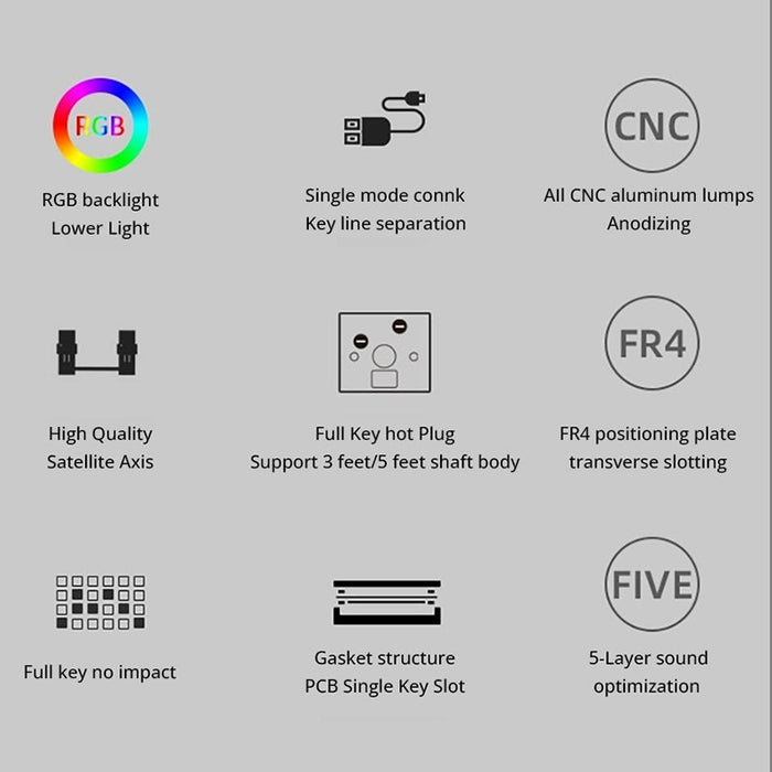 ACGAM HJ Snake AL75 Aluminum RGB Mechanical Keyboard - WhatGeek