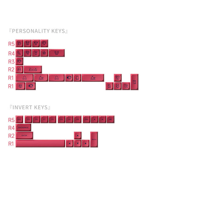 MonsGeek x AKKO Neon Dye-Subbed PBT MDA Profile Keycap Set 227 Keys ...