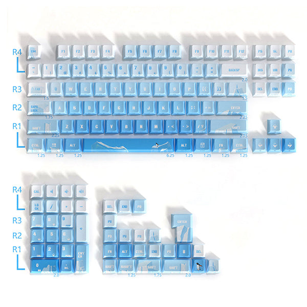 PIIFOX Glacier OEM Profile Keycap Set - WhatGeek