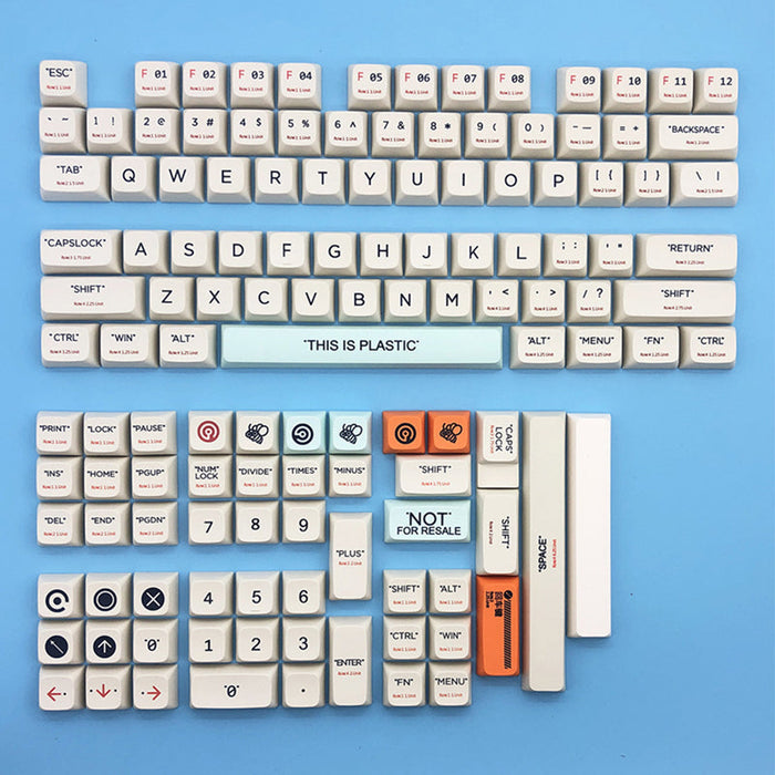 Plastic Theme XDA Profile PBT Keycap Set 128 Keys - WhatGeek