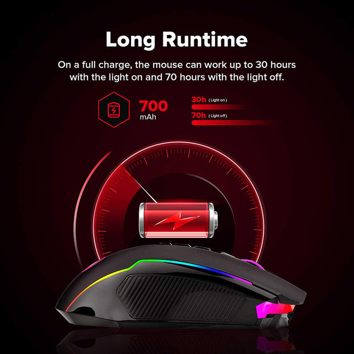 Redragon M910-KS RANGER LITE RGB Dual Modes Gaming Mouse - WhatGeek