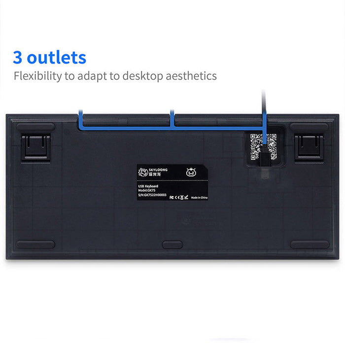 SKYLOONG GK75 ISO Layout Wired Mechanical Keyboard - WhatGeek
