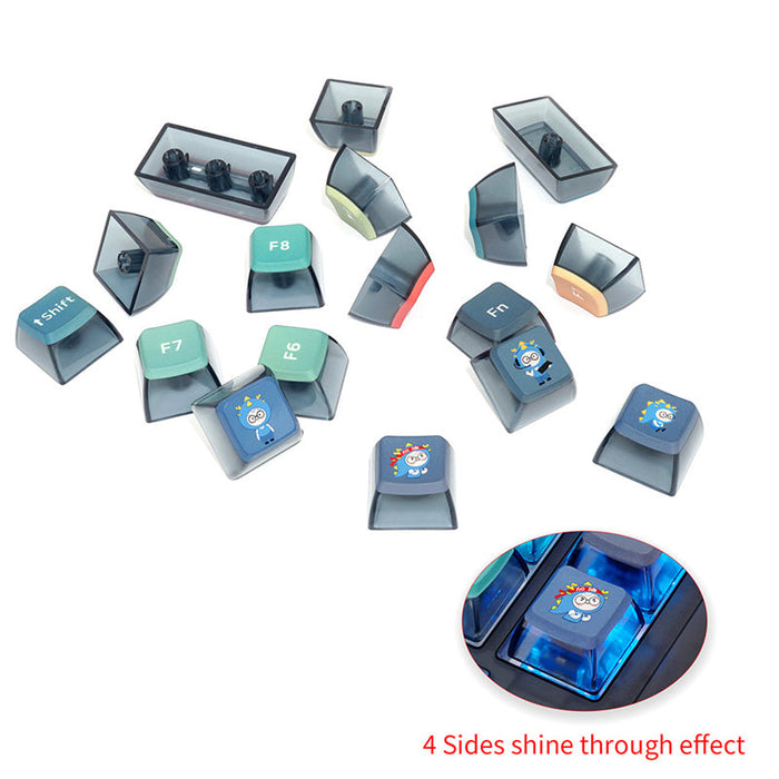 SKYLOONG GK7 Pudding PBT ASA Profile Keycaps 126 Keys - WhatGeek